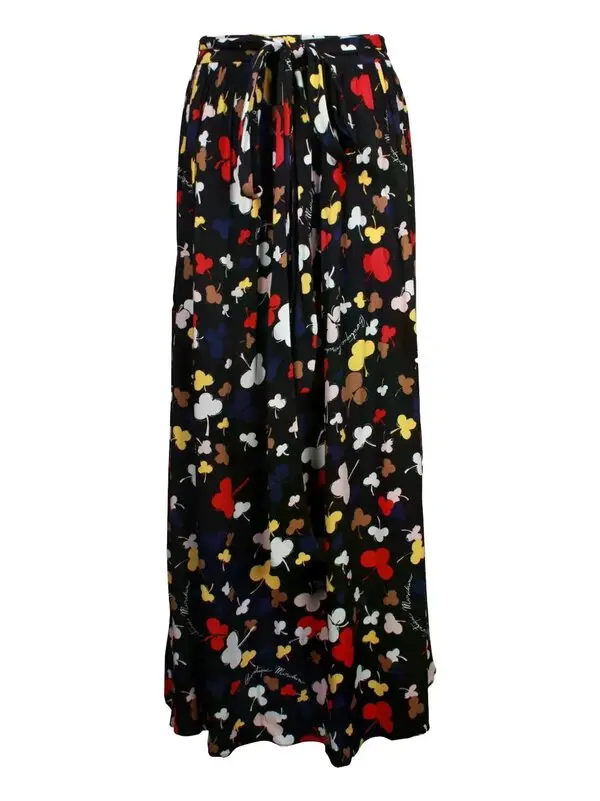 Moschino Floral-print Maxi Skirt - Black