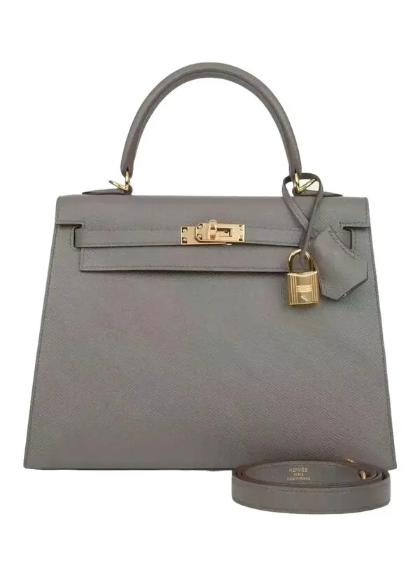 Hermès 2024 Kelly Sellier 25 Handbag - Grey