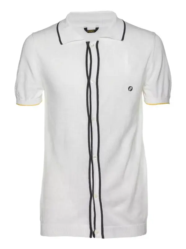 Fendi Knit Polo Shirt - White