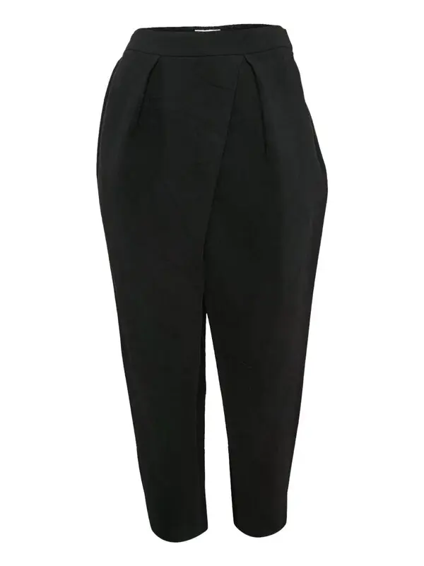 Chloé Pleated Wrap Trousers - Black