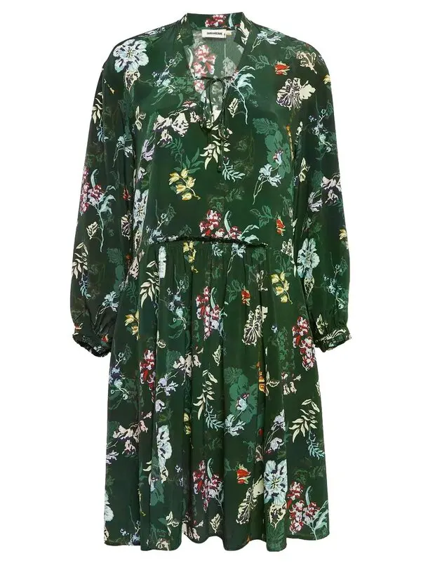 Zadig&Voltaire Floral-print Silk Dress - Green