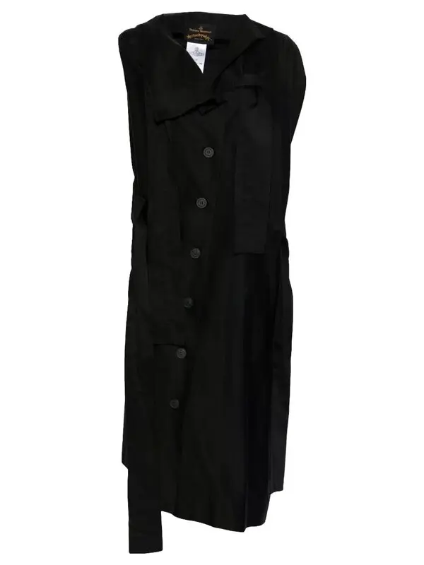 VIVIENNE WESTWOOD 2016 Draped Dress With Button Detailing - Black