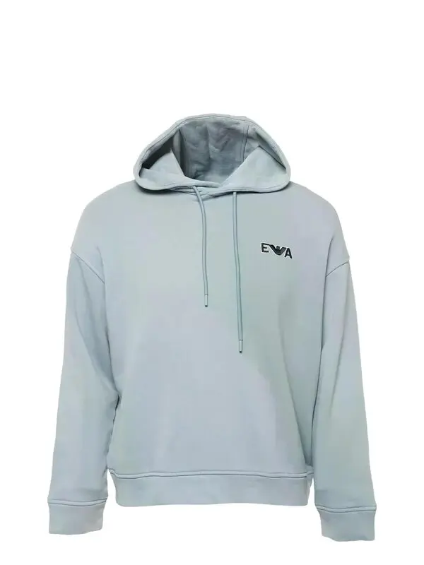Emporio Armani Logo Hoodie - Blue