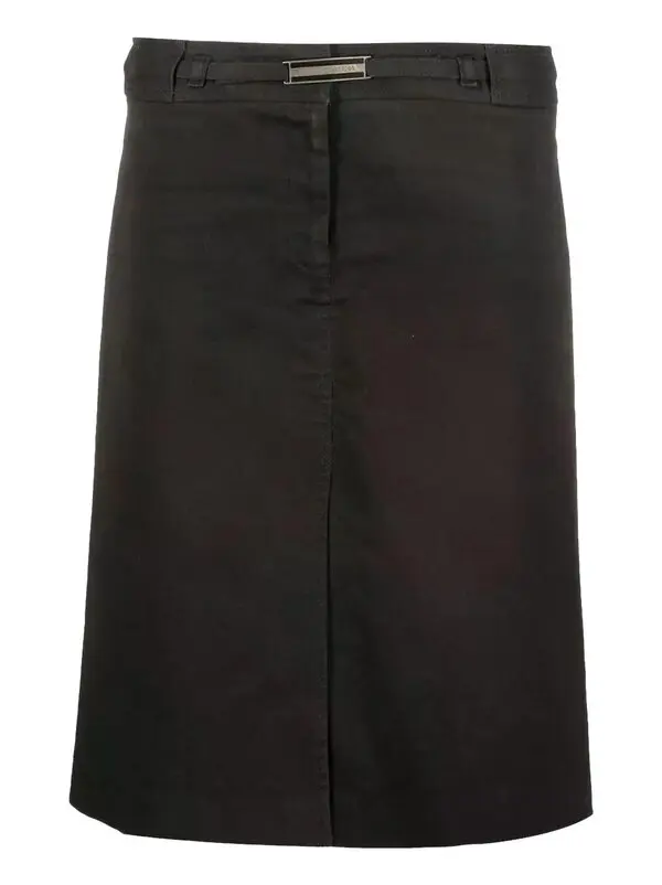 Dolce & Gabbana 1990s Logo-plaque A-line Skirt - Black