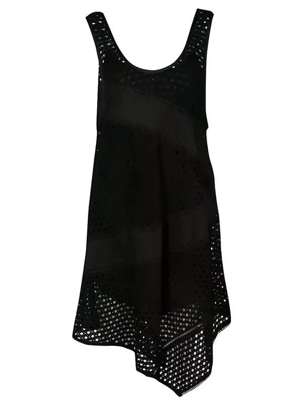 Marc Jacobs Vintage Eyelet Asymmetrical Hem Dress - Black