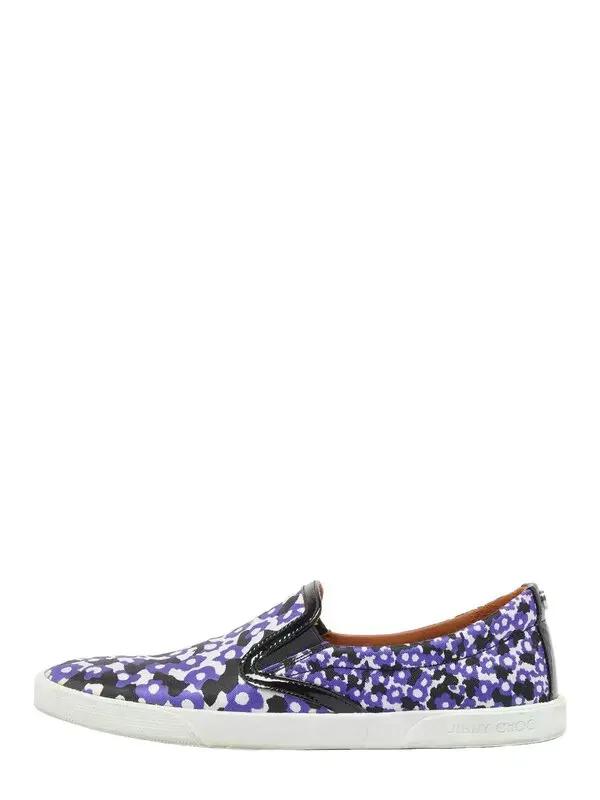 JIMMY CHOO Floral-print Slip-on Sneakers - Purple