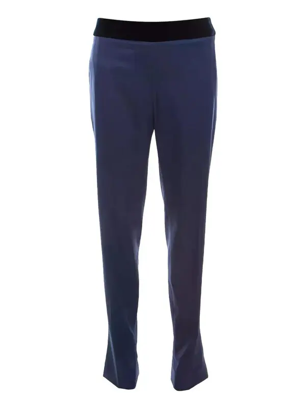 Escada Velvet-waistband Trousers - Blue