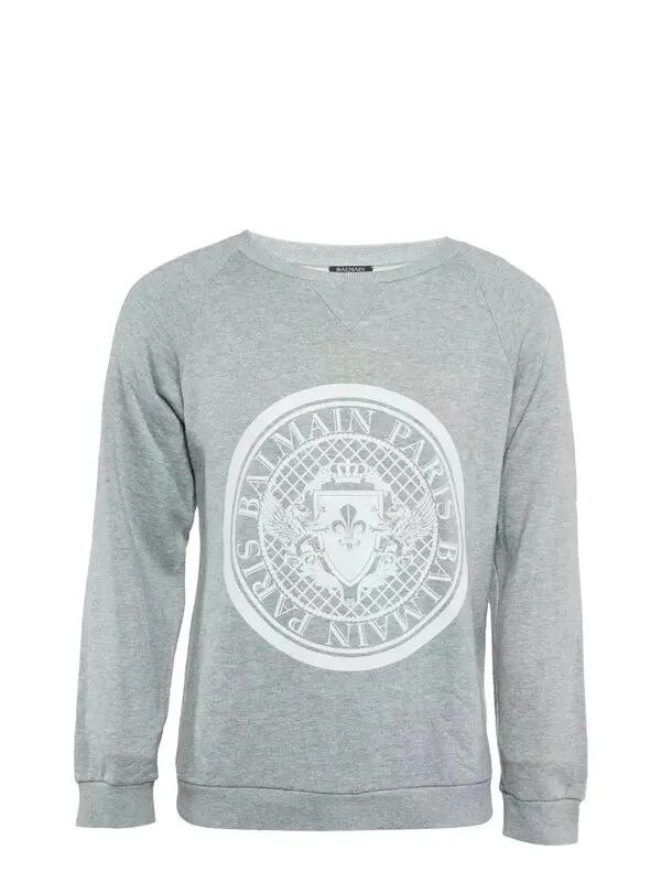 Balmain Raglan-sleeve Logo Sweatshirt - Grey
