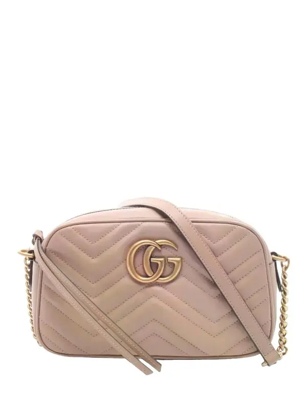 Gucci Gg Marmont Quilted Shoulder Bag - Pink