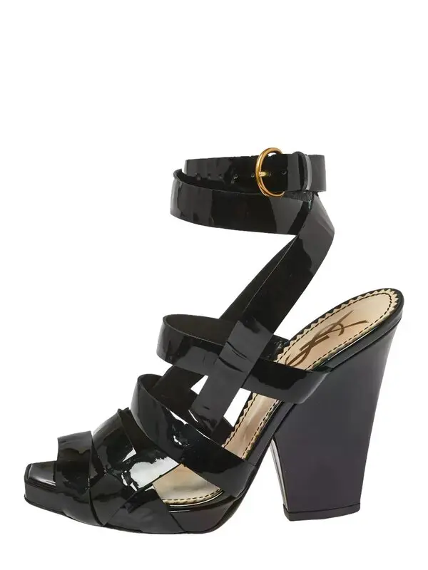 Saint Laurent 115mm Wrap Sandals - Black