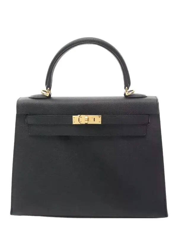 Hermès 2024 Kelly 25 Two-way Handbag - Black