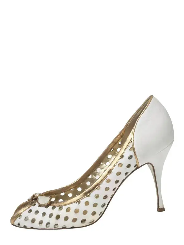 Dolce & Gabbana 105mm Leather Pumps - White