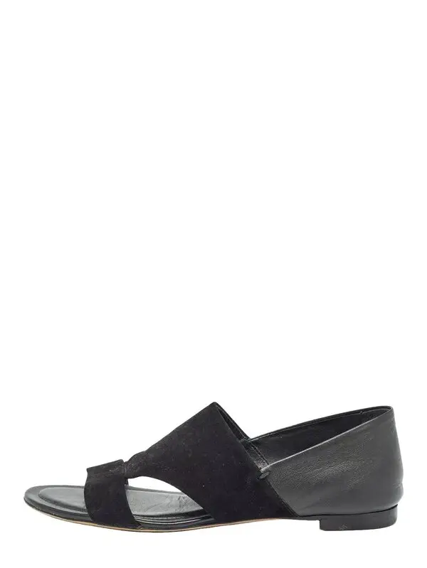 TOD'S Suede Cut-out Sandals - Black