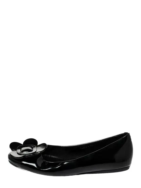 ROGER VIVIER Floral-appliqué Ballet Flats - Black