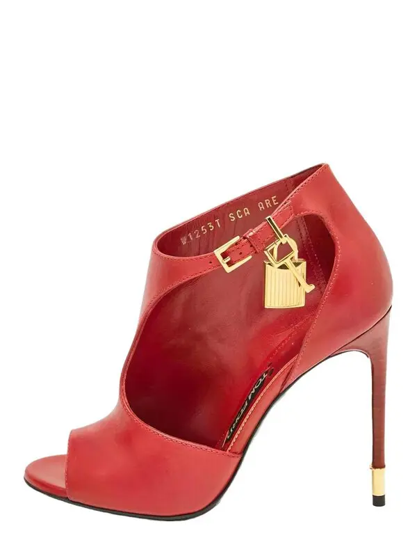 TOM FORD Vintage 110mm Padlock-detail Boots - Red
