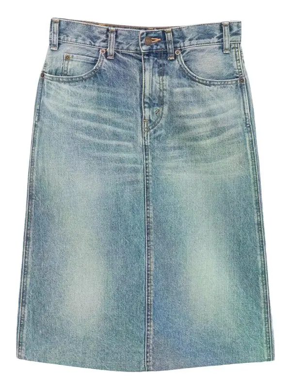 Celine Denim Skirt - Blue