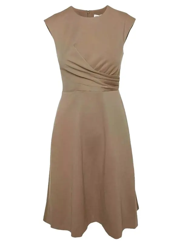 Calvin Klein Ruched Midi Dress - Neutrals
