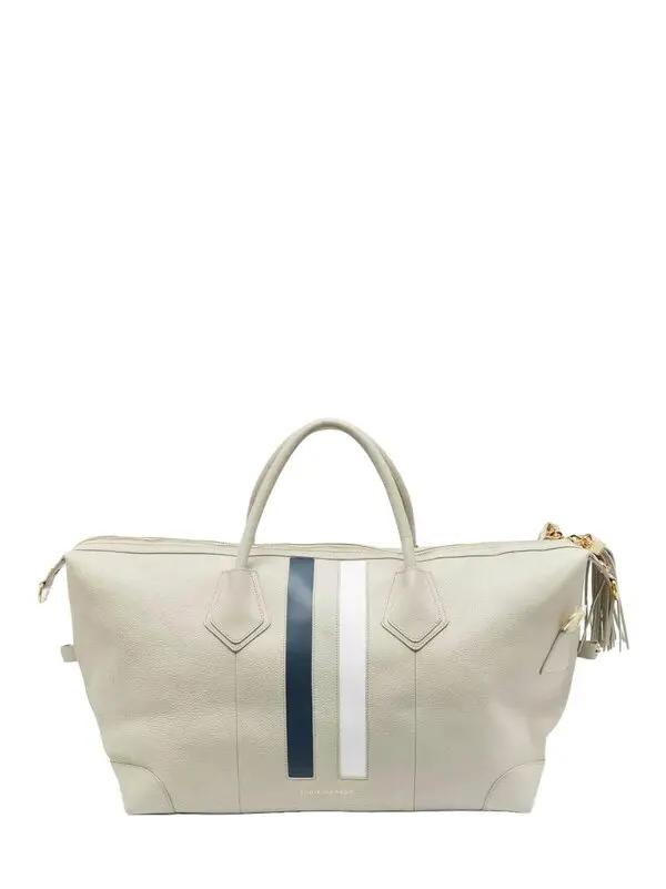 3.1 Phillip Lim Stripe-detail Leather Duffle Bag - Grey