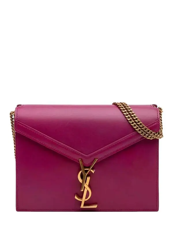Saint Laurent 2019 Smooth Calfskin Monogram Cassandra Clasp Bag - Purple