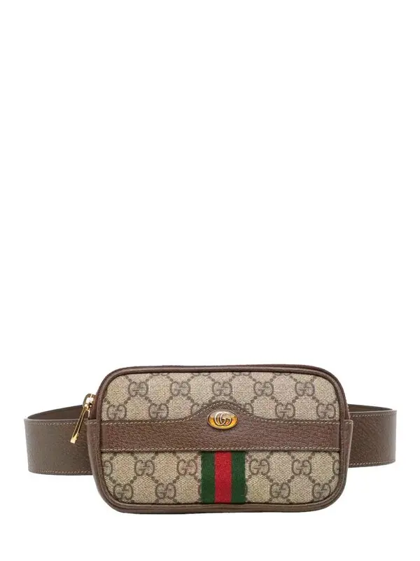 Gucci Gg Supreme Ophidia Belt Bag - Brown