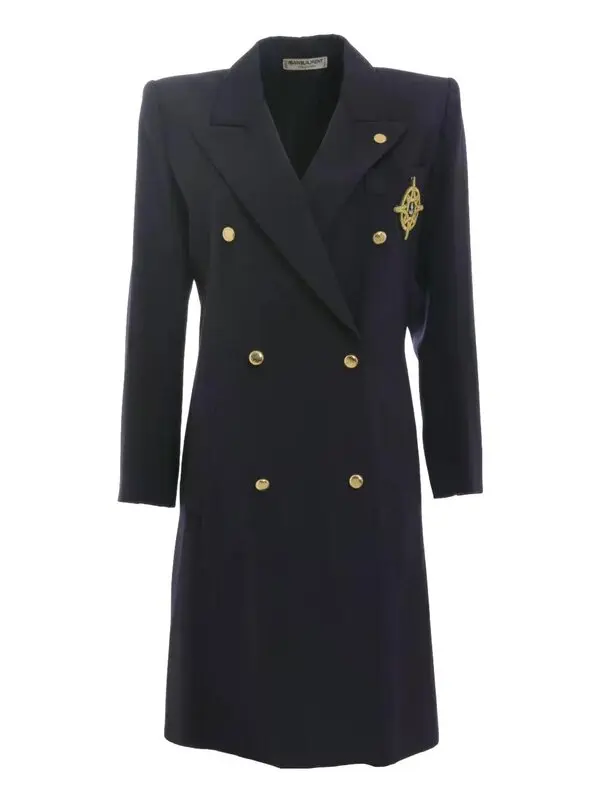 Saint Laurent 1980s Sailor Coat - Blue