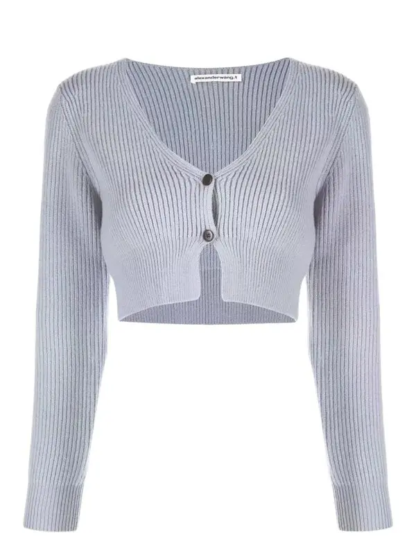 ALEXANDER WANG Ribbed Cardigan - Grey