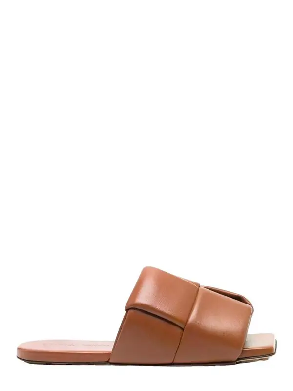 Bottega Veneta Patch Slides - Brown