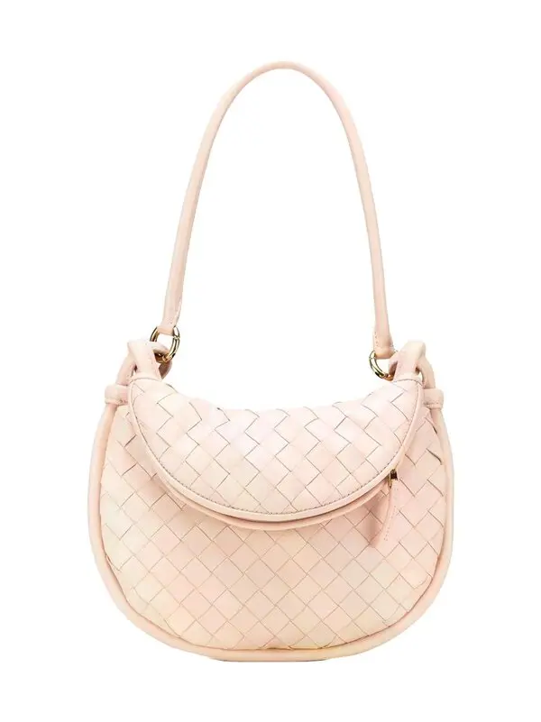 Bottega Veneta Small Nappa Intrecciato Gemelli Shoulder Bag - Pink