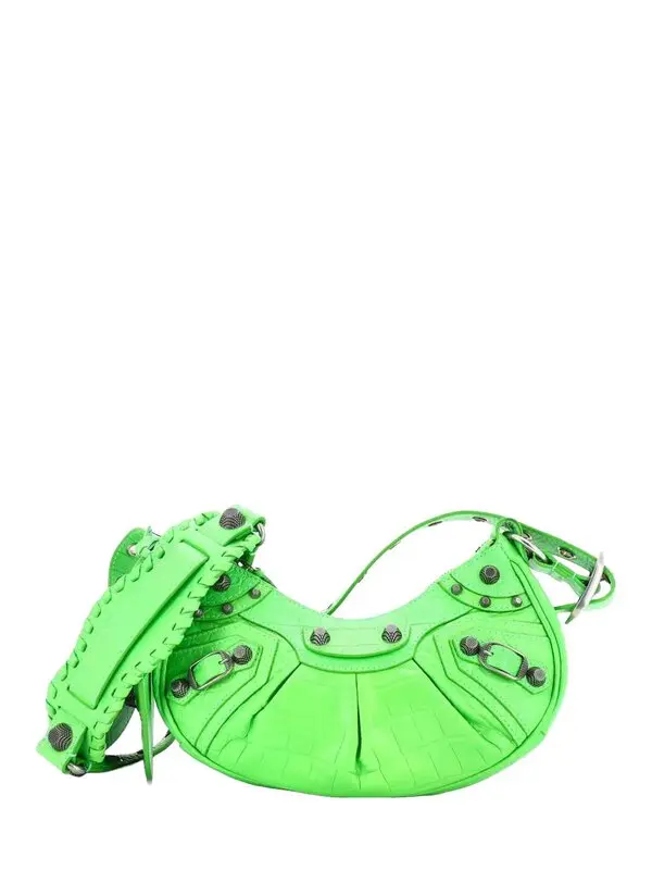Balenciaga Le Cagole Giant Studs Xs Hobo Bag - Green