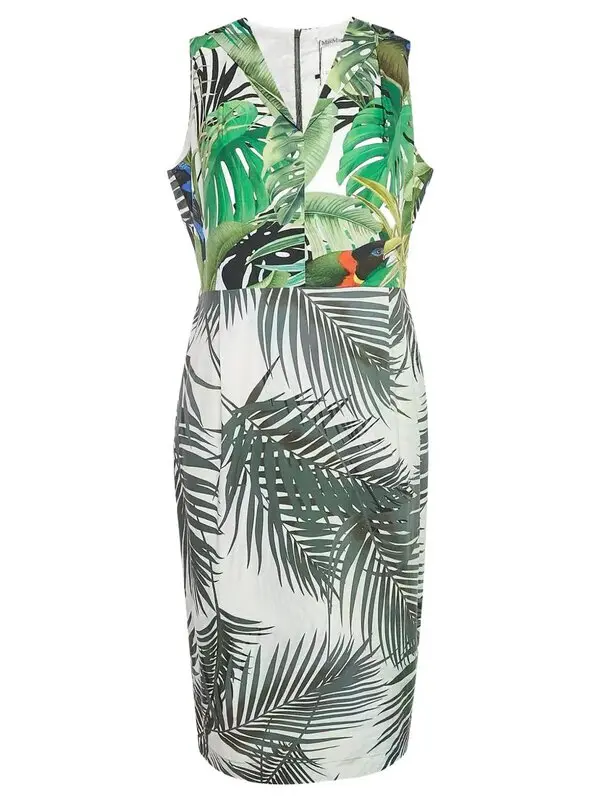Max Mara Tropical-print Dress - Green