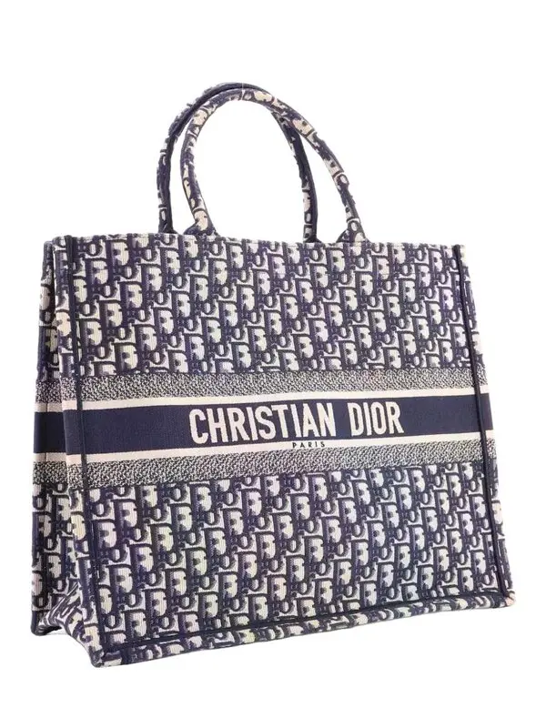 Dior Oblique Canvas Large Tote Bag - Blue