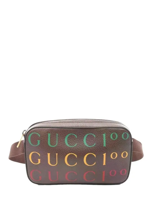 Gucci 2010s Centennial Leather Belt Bag - Brown