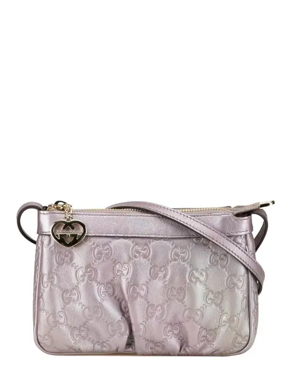 Gucci Metallic Sissima Lovely Crossbody Bag - Purple