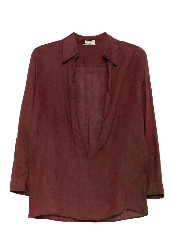 Hermès 1990-2000s Linen Blouse - Red