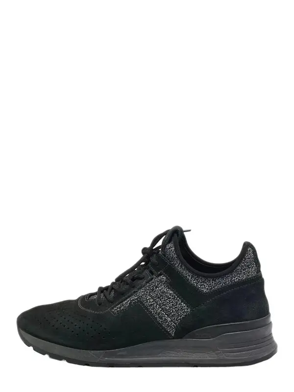 TOD'S VINTAGE Perforated Suede Sneakers - Black