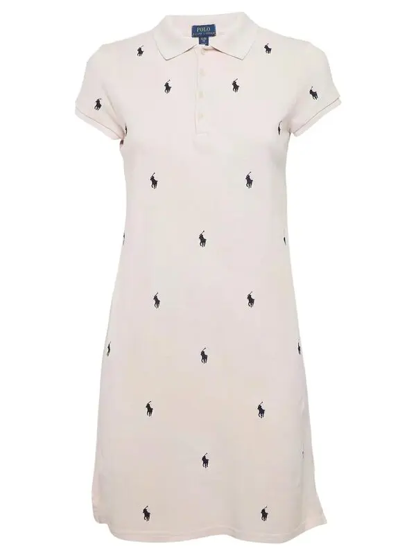 Polo Ralph Lauren Logo-print Cotton Dress - Pink