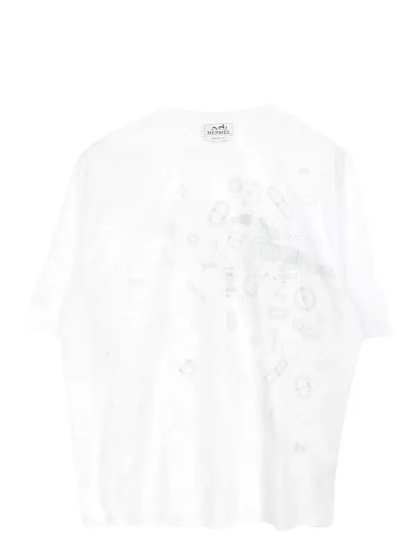 Hermès 2020 Fragments Equestres T-shirt - White