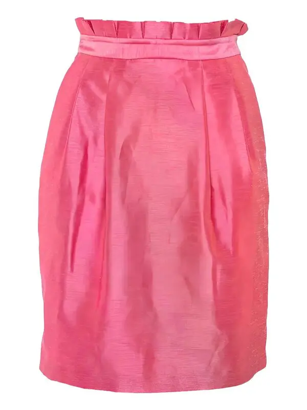 Alice + Olivia Pleat-detail Midi Skirt - Pink