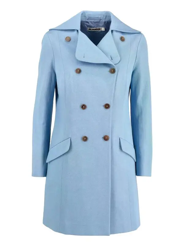 JIL SANDER Double-breasted Coat - Blue