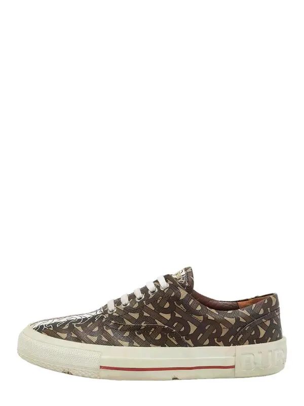 Burberry Monogram Canvas Sneakers - Brown