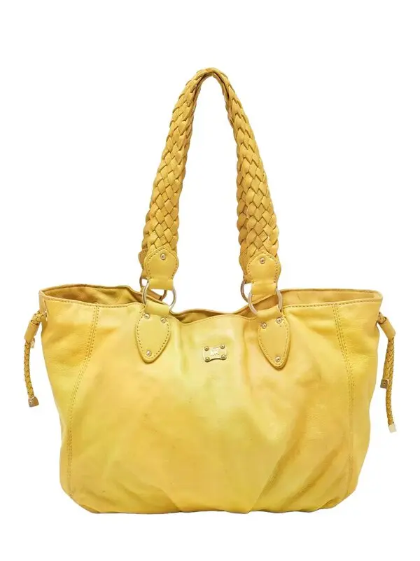Michael Kors Braided Leather Tote Bag - Yellow