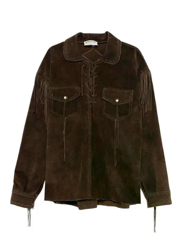 A.N.G.E.L.O. VINTAGE CULT 2000s Suede Top - Brown