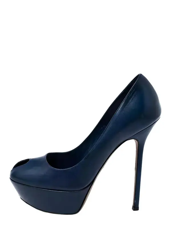 SERGIO ROSSI 135mm Platform Peep-toe Pumps - Blue