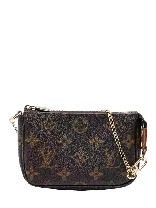 LOUIS VUITTON 1999 Monogram Mini Pochette Accessoires Handbag - Brown