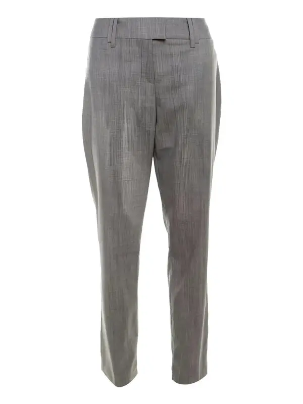 Escada Cropped Straight Leg Trousers - Grey