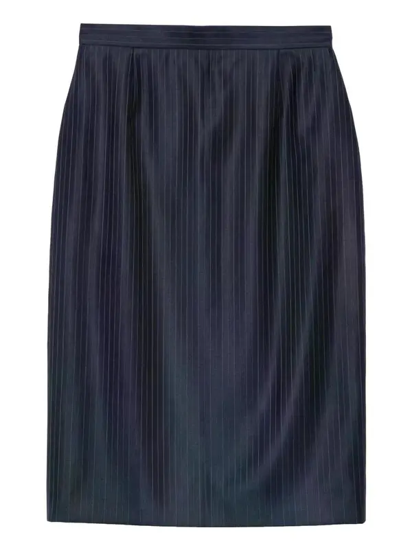 Dior Pinstripe Pencil Skirt - Blue