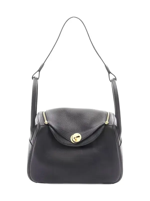 Hermès Lindy 26 Leather Shoulder Bag - Black