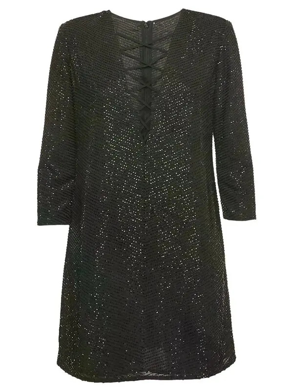Elisabetta Franchi Sequined Mini Dress - Black