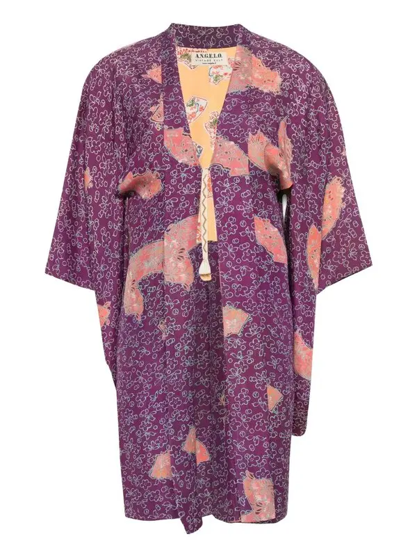 A.N.G.E.L.O. VINTAGE CULT 1970s Floral-print Kimono - Purple