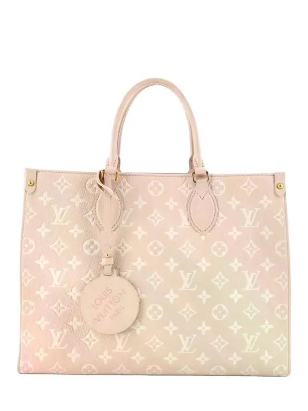 LOUIS VUITTON Onthego Spring In The City Monogram Empreinte Leather Mm Tote Bag - Neutrals